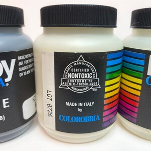 Colorobbia Glaze (4 Oz Jar) for Ceramics: Transparent, Black, or Artic ...