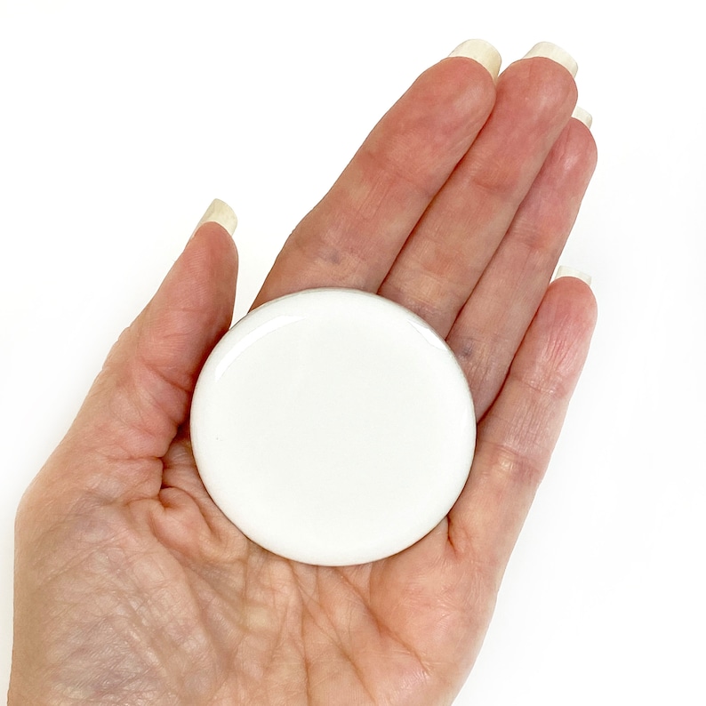 Blank Ceramic Discs: 2-1/16" Round Glazed Surface (lot of 15) - Etsy