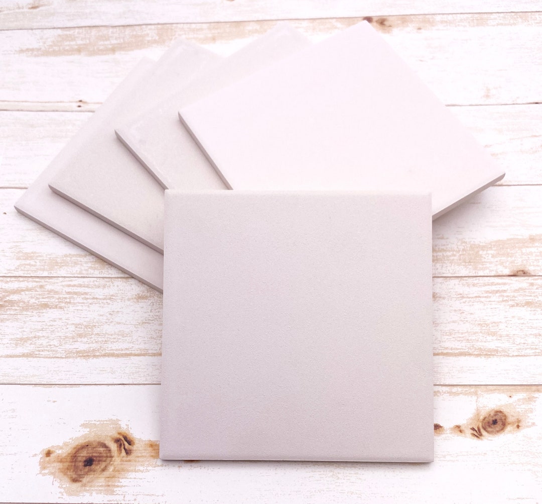 4-1/4" X 4-1/4" Square Ceramic Tile: Blank Unfinished Earthenware ...