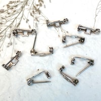 Silver Locking Pin Backs - Secure Pin Locks Set 3 5 10 Pcs - No Tools ...