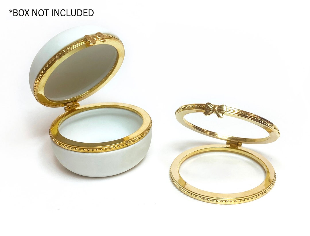 Circular Hinge for Round Boxes 2" Diameter: Gold Finish Cast Metal ...