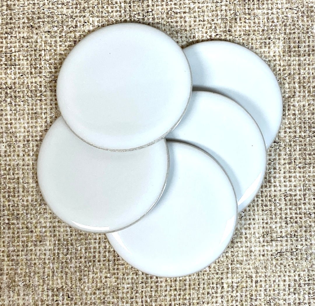 Blank Ceramic Discs: 2-1/16" Round Glazed Surface (lot of 15) - Etsy