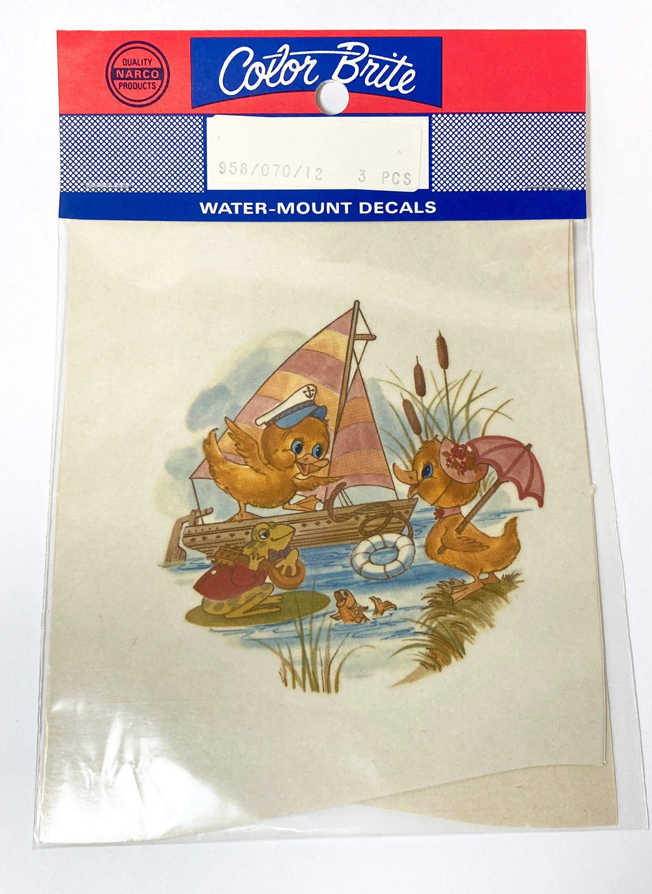 Vintage Ceramic Decals: Illustrated duck Pond - Etsy