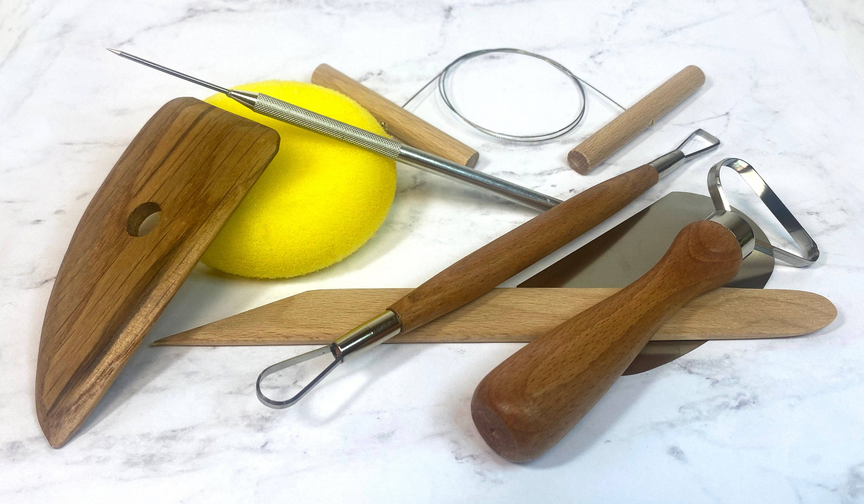 Potter's Tool Kit for Beginners: 8 Pieces for Cutting, Slicing, Shaping ...