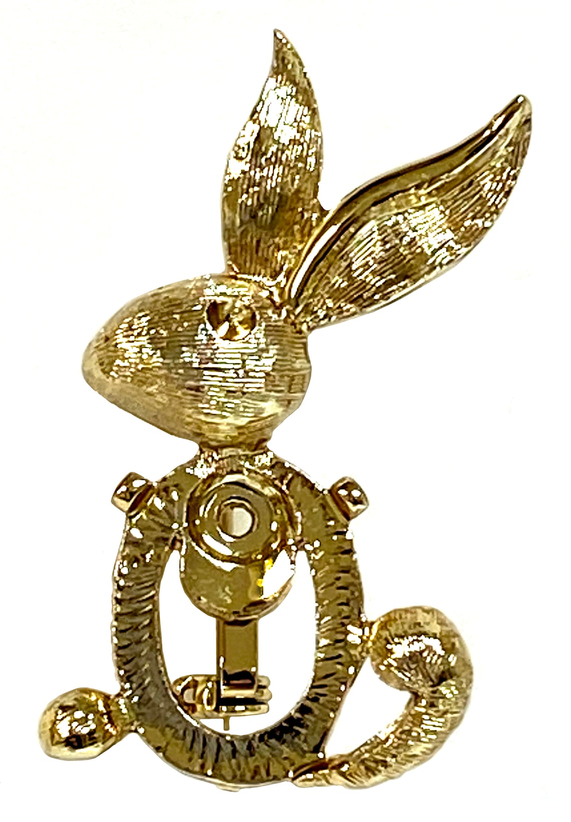 Rabbit Brooch Pins Vintage Jewelry Making Supply: Gold Plated | Etsy