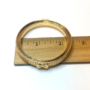Circular Hinge for Round Boxes 2-1/4" Diameter: Gold Finish Cast Metal ...