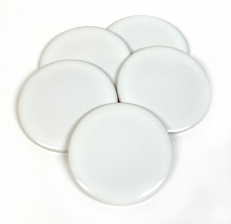 Blank Ceramic Discs: 2-1/16" Round Glazed Surface (lot of 15) - Etsy