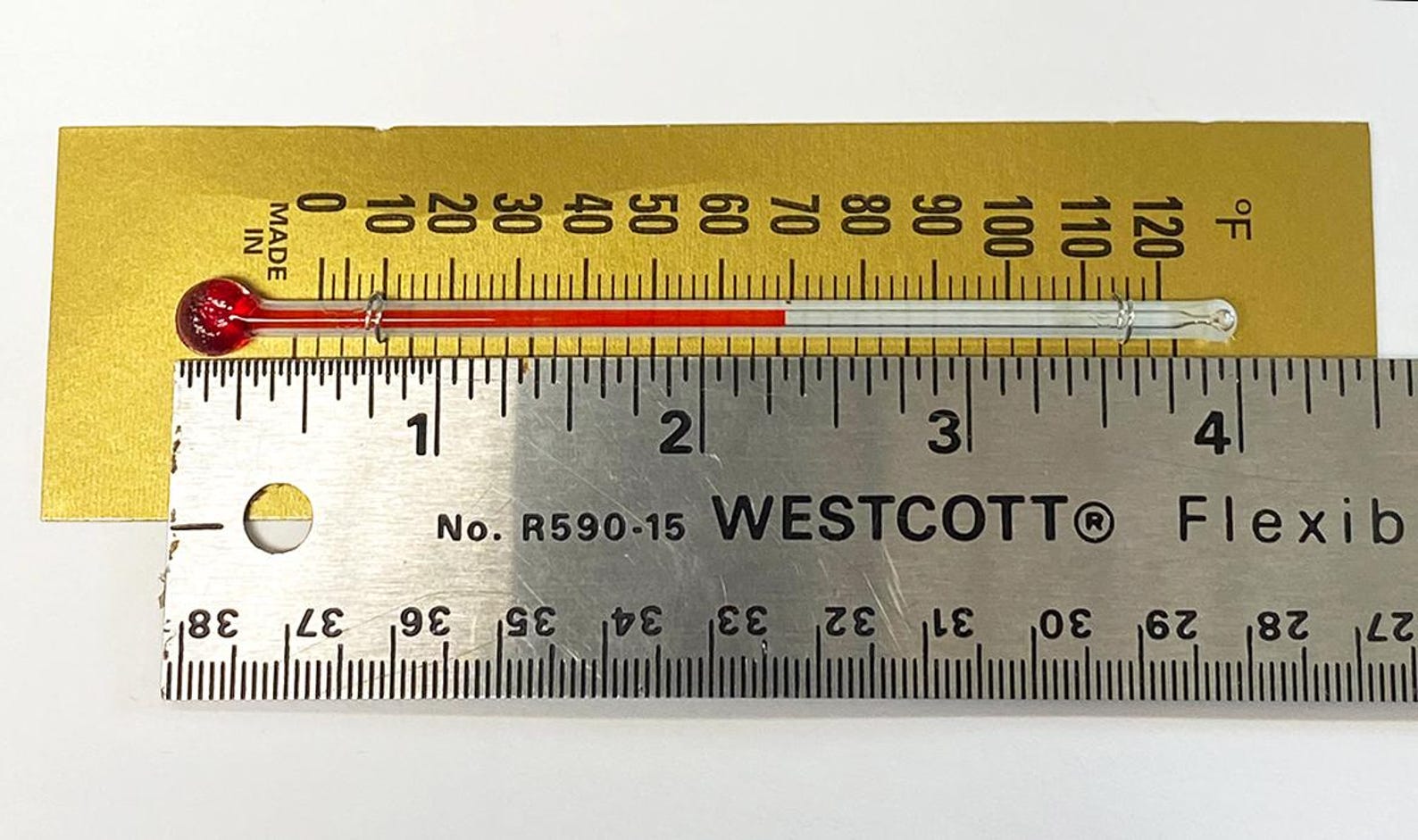 4" Glass Thermometer Tube on Gold Card: Perfect for Repairs & Crafts ...