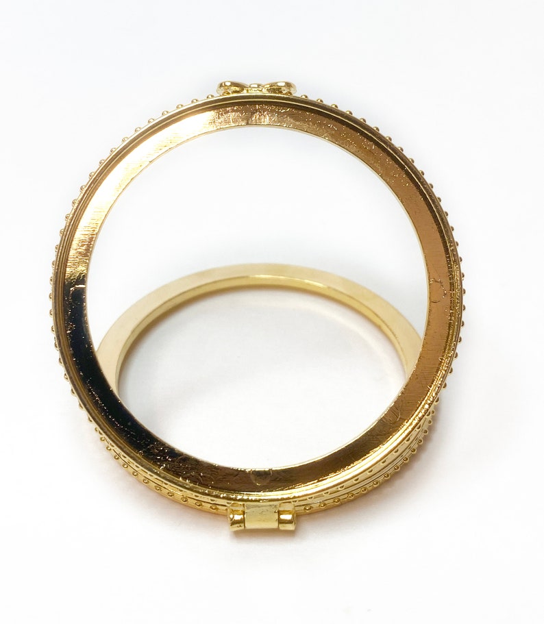 Circular Hinge for Round Boxes 2" Diameter: Gold Finish Cast Metal ...