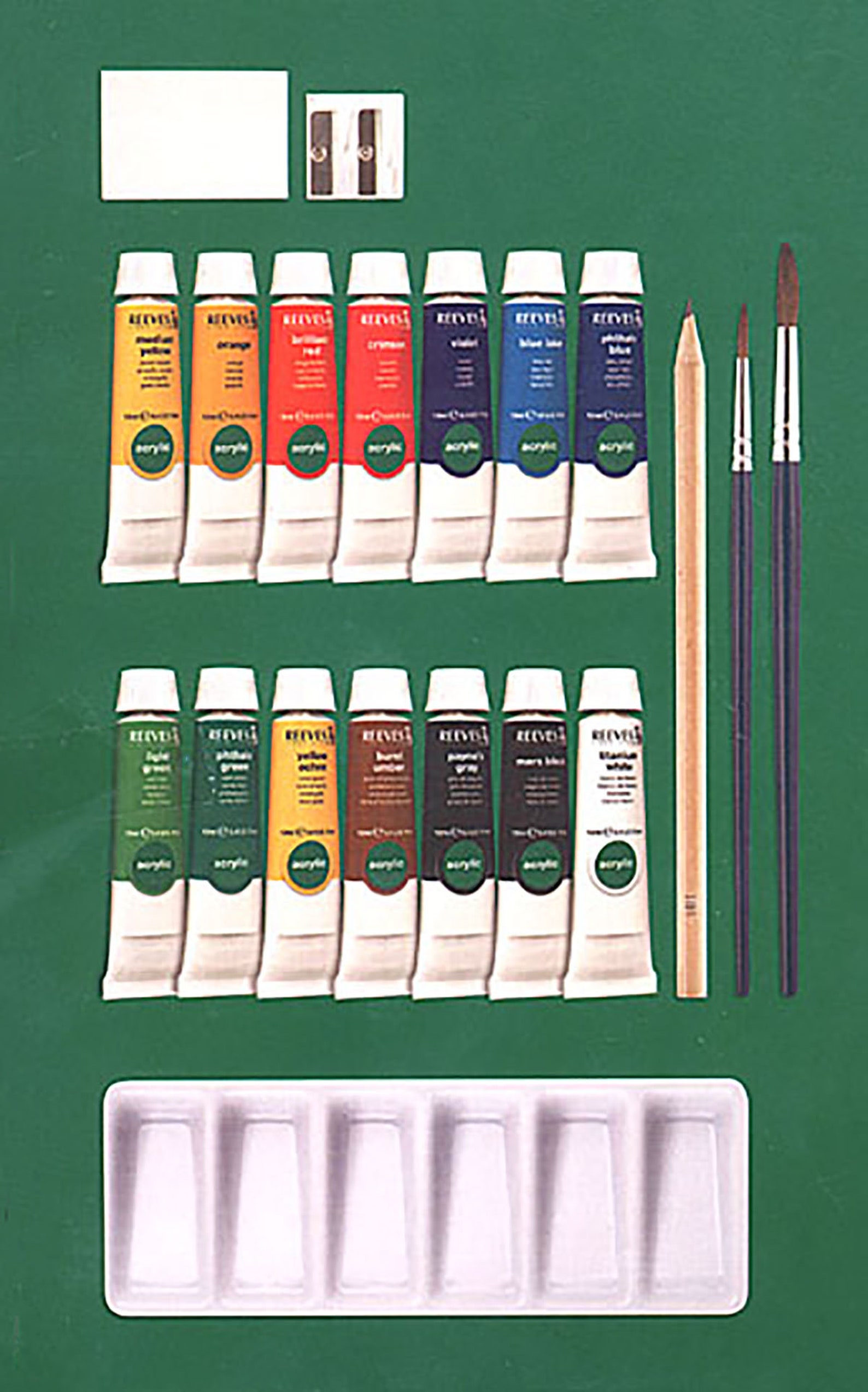 Deluxe Acrylic Art Set, 20 Pieces: REEVES Acrylic Paints for Every ...