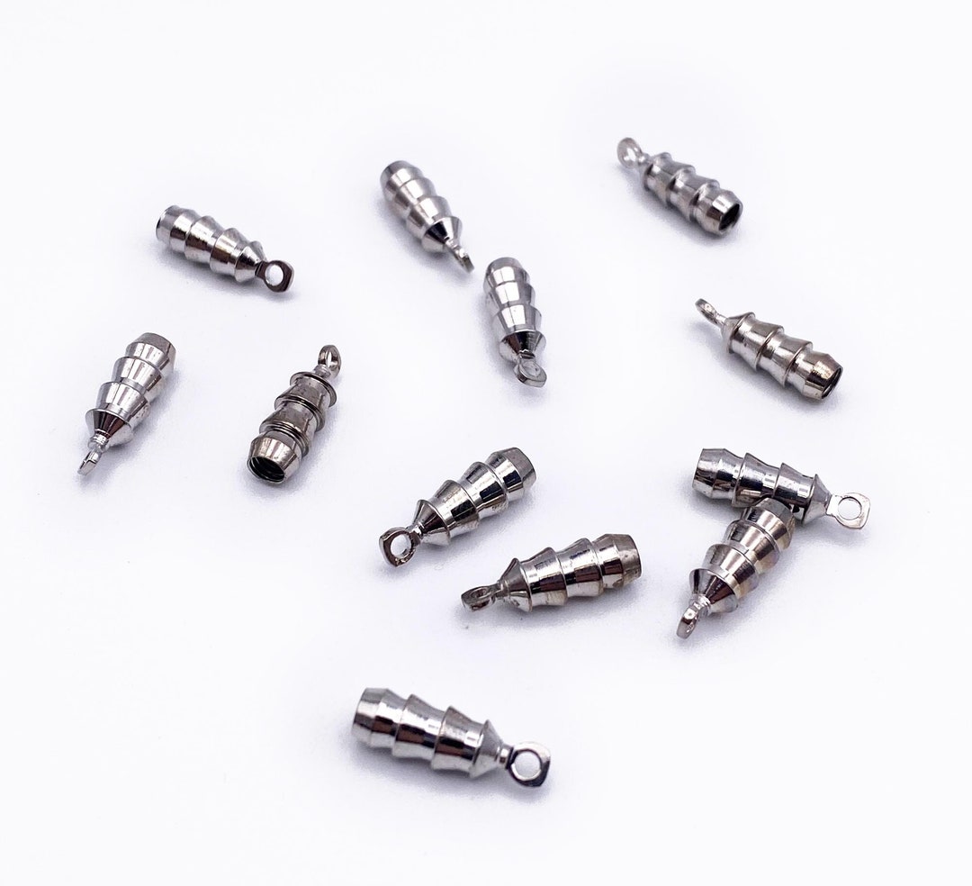 Bolo Tips 3/4" With Loop, Silver Finish: Vintage Jewelry Findings, Lot ...