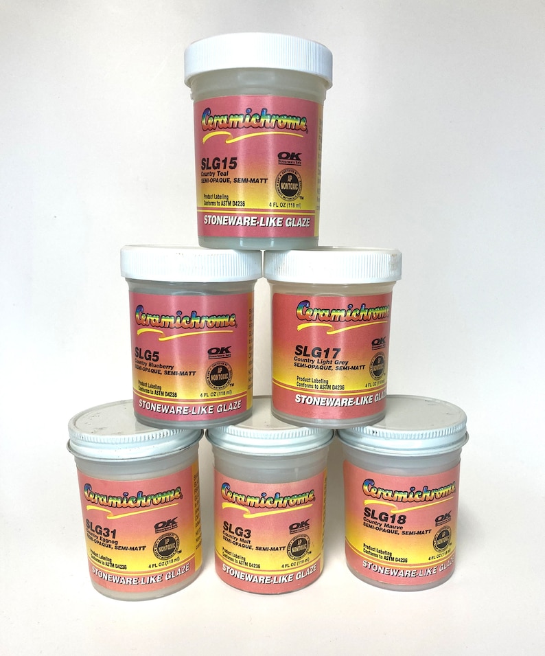 Stoneware-like Glaze 4 Oz Jar - Multiple Colors Listed : Vintage ...