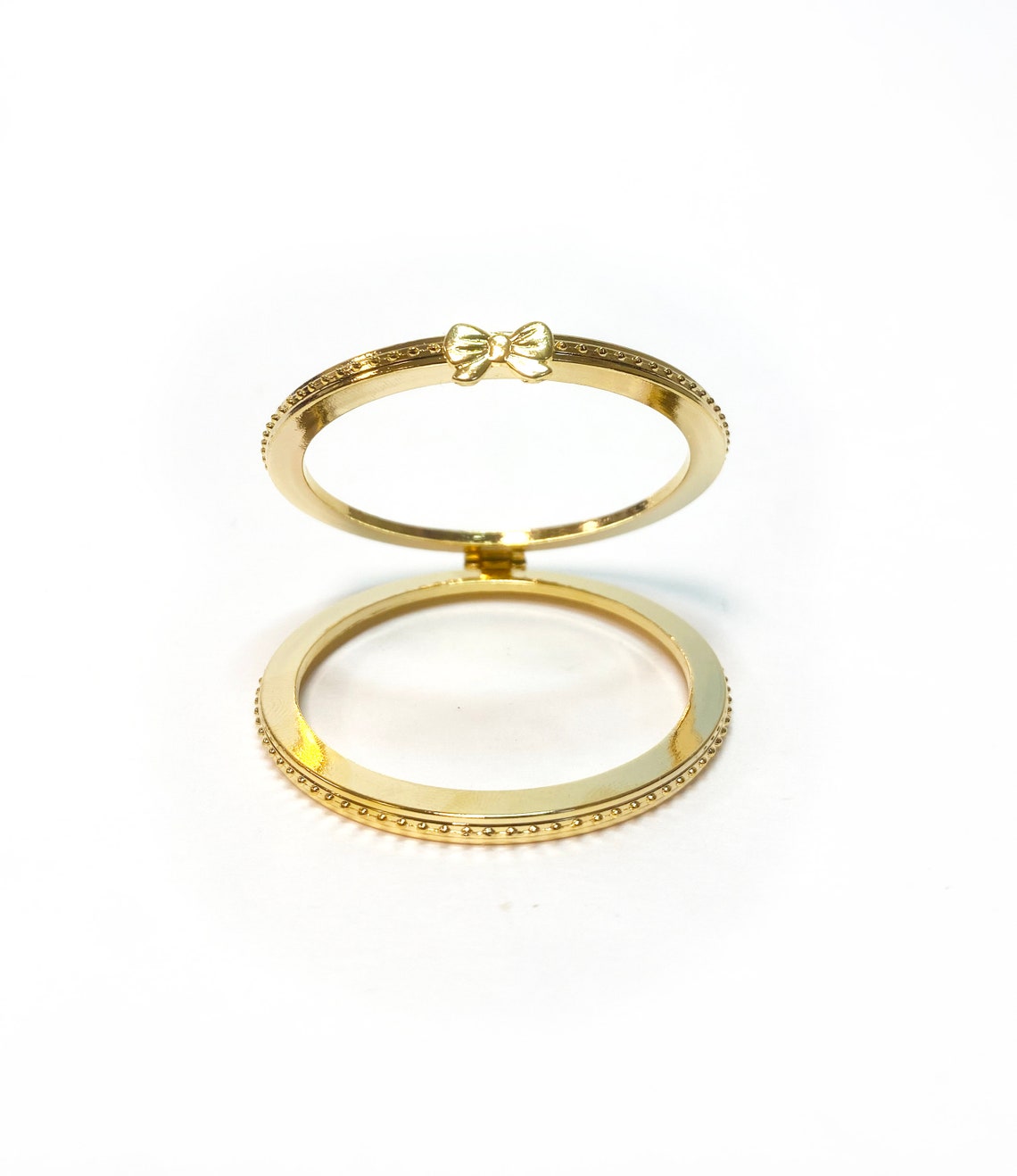 Circular Hinge for Round Boxes 2" Diameter: Gold Finish Cast Metal ...