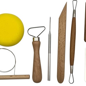 Potter's Tool Kit for Beginners: 8 Pieces for Cutting, Slicing, Shaping ...