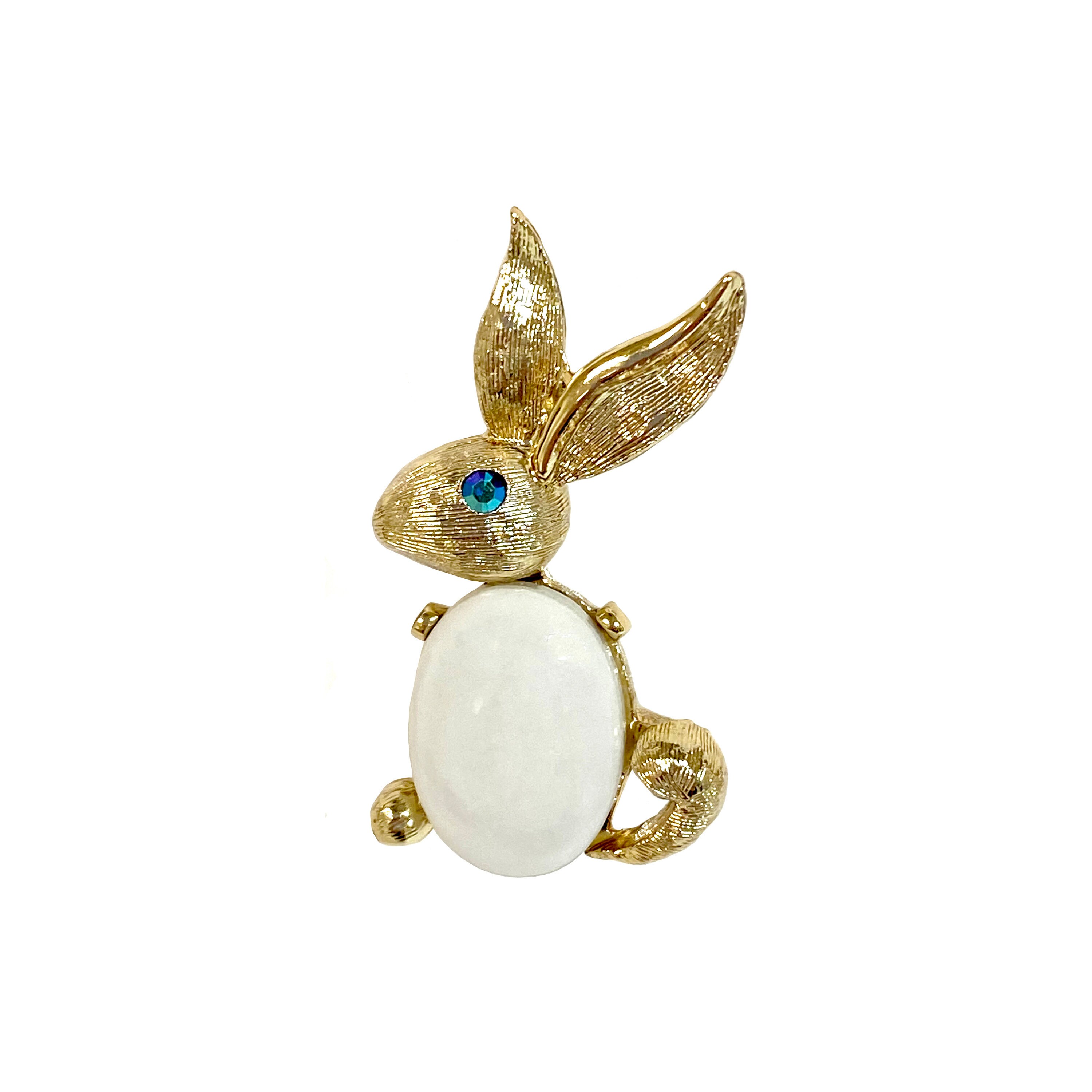 Rabbit Brooch Pins Vintage Jewelry Making Supply: Gold Plated | Etsy