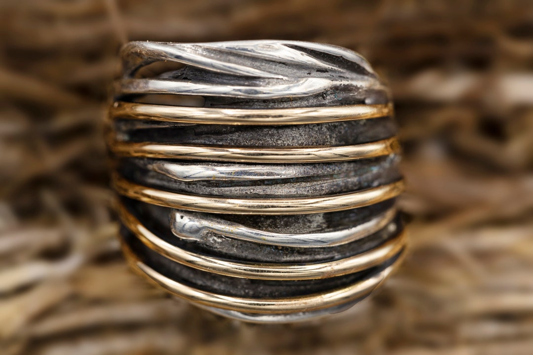 Original Sterling String With 6 14K Gold Wires - Etsy