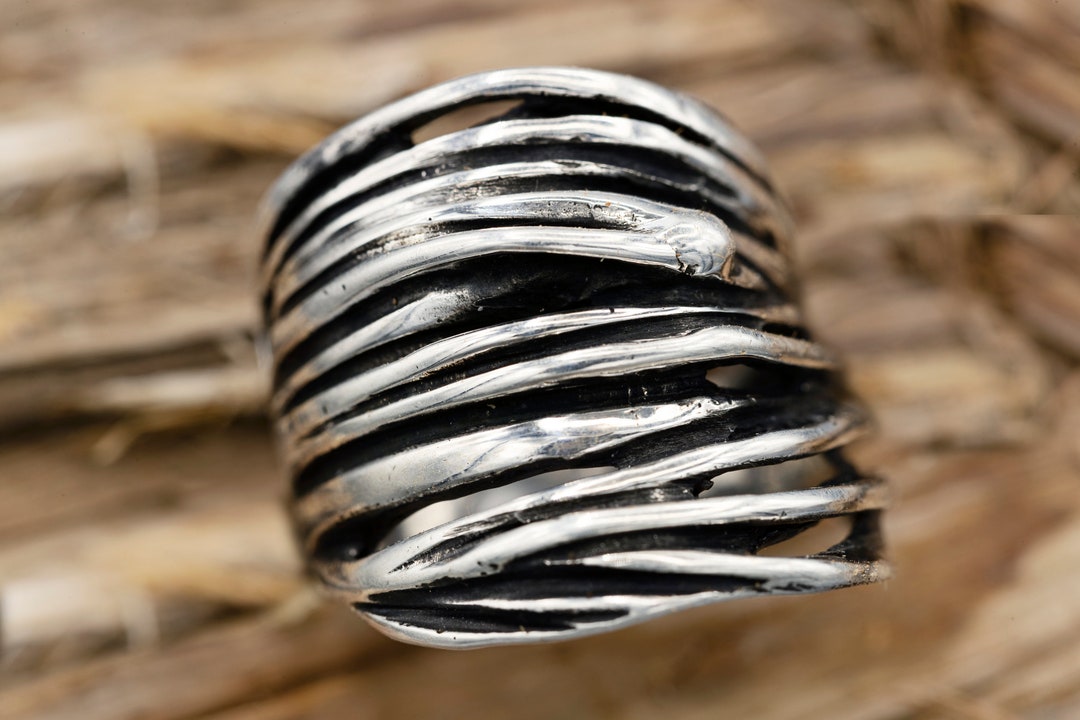 Original Sterling Silver String Ring - Etsy