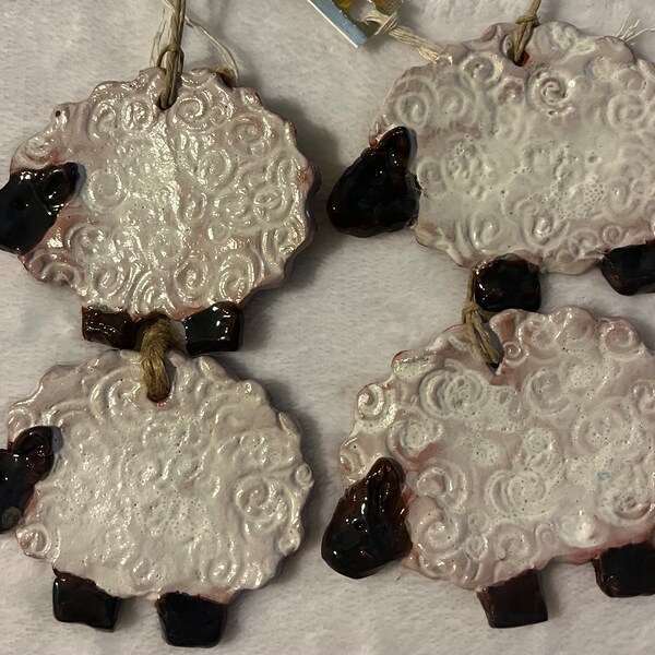 Ceramic Sheep Ornament - Etsy