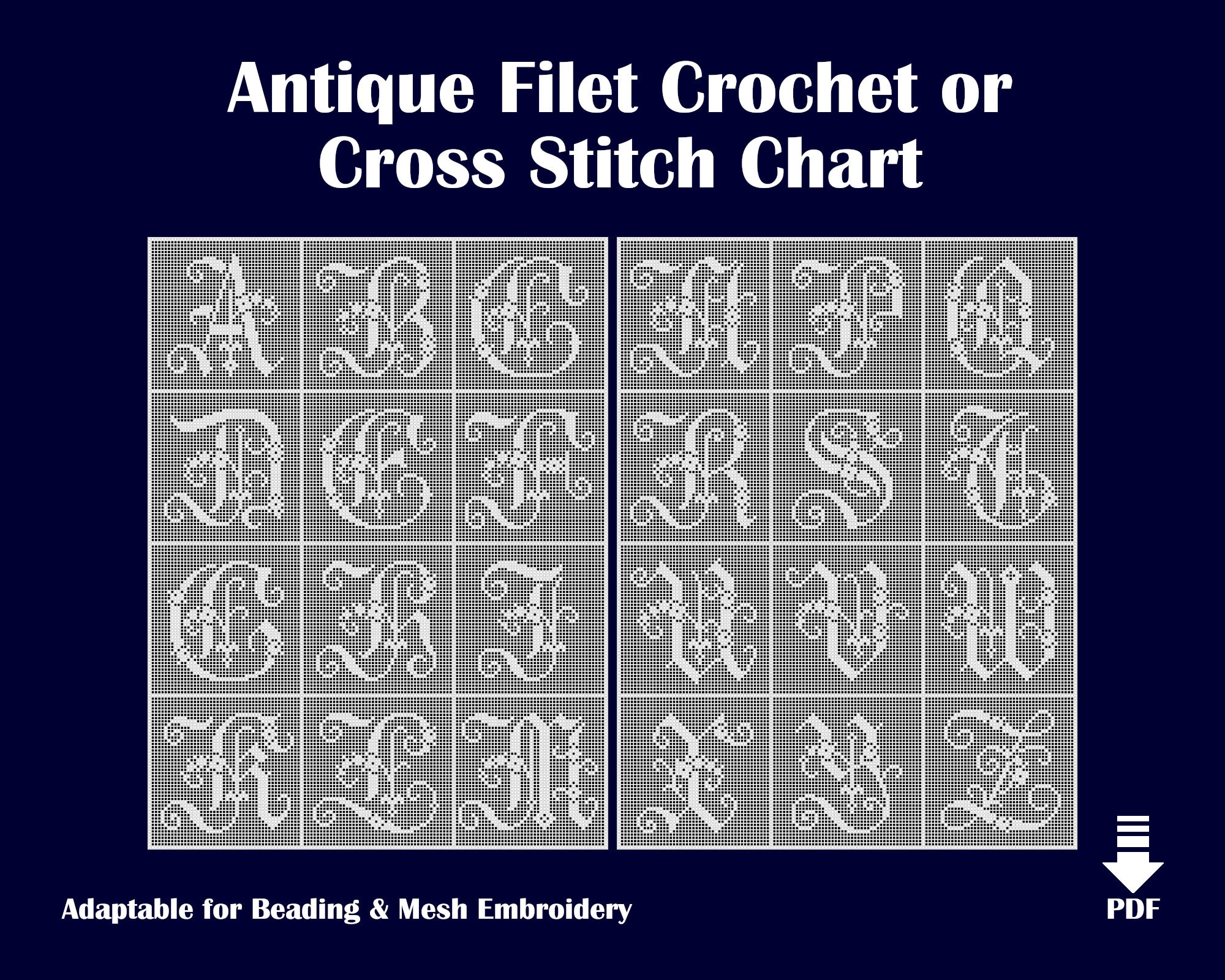Filet Crochet Alphabet Patterns Filet Crochet