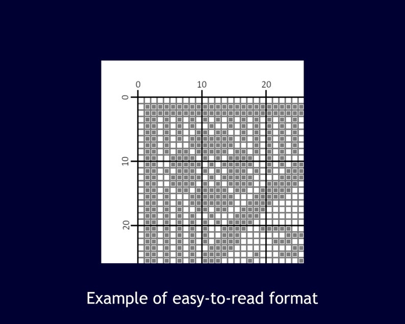 1x Pattern Chart for Filet Crochet / Cross Stitch Leaves Leaf - Etsy
