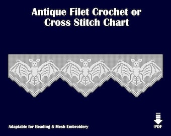 Halloween Filet Crochet Pattern - Etsy