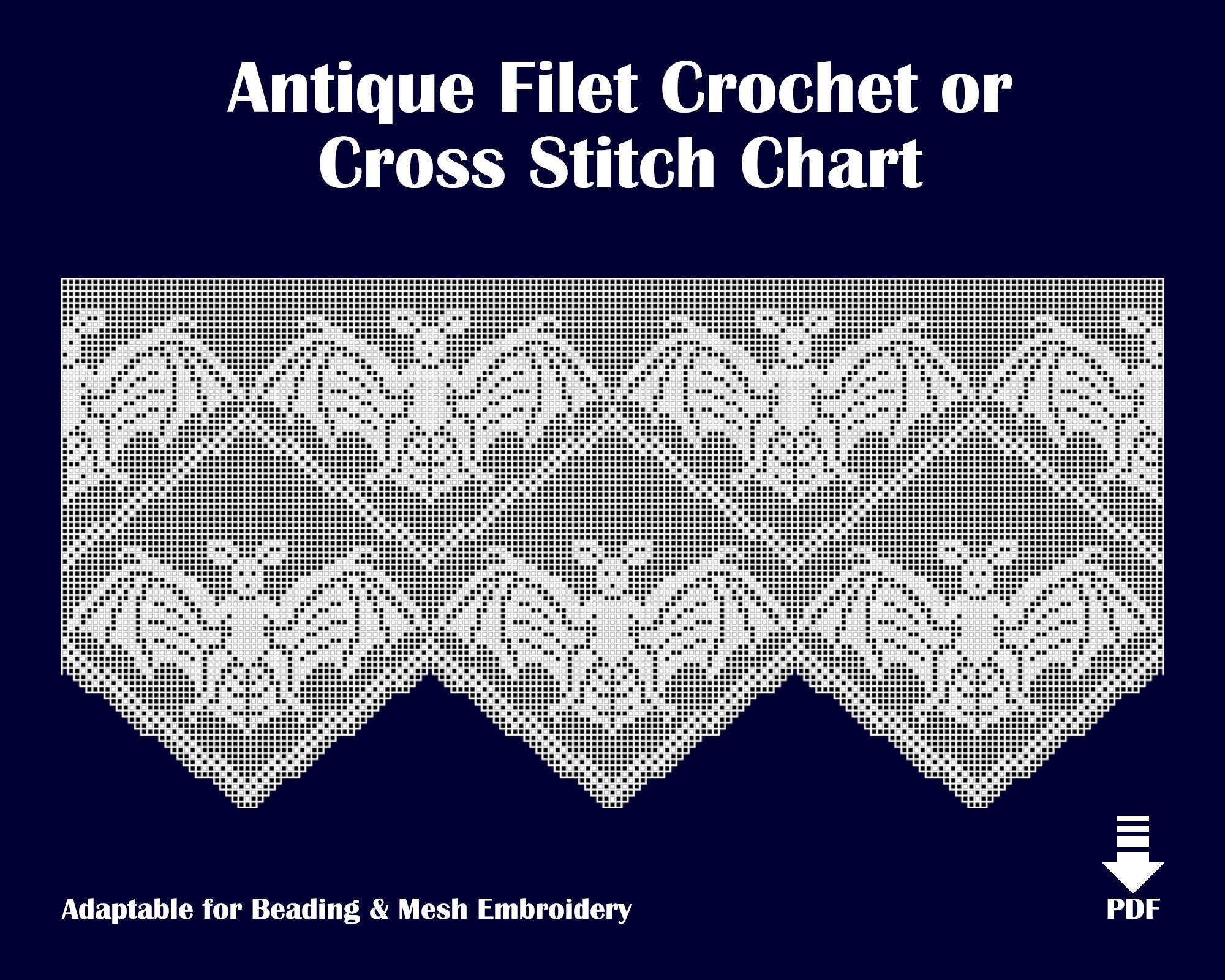 2x Pattern Charts for Filet Crochet / Cross Stitch Halloween Bat ...