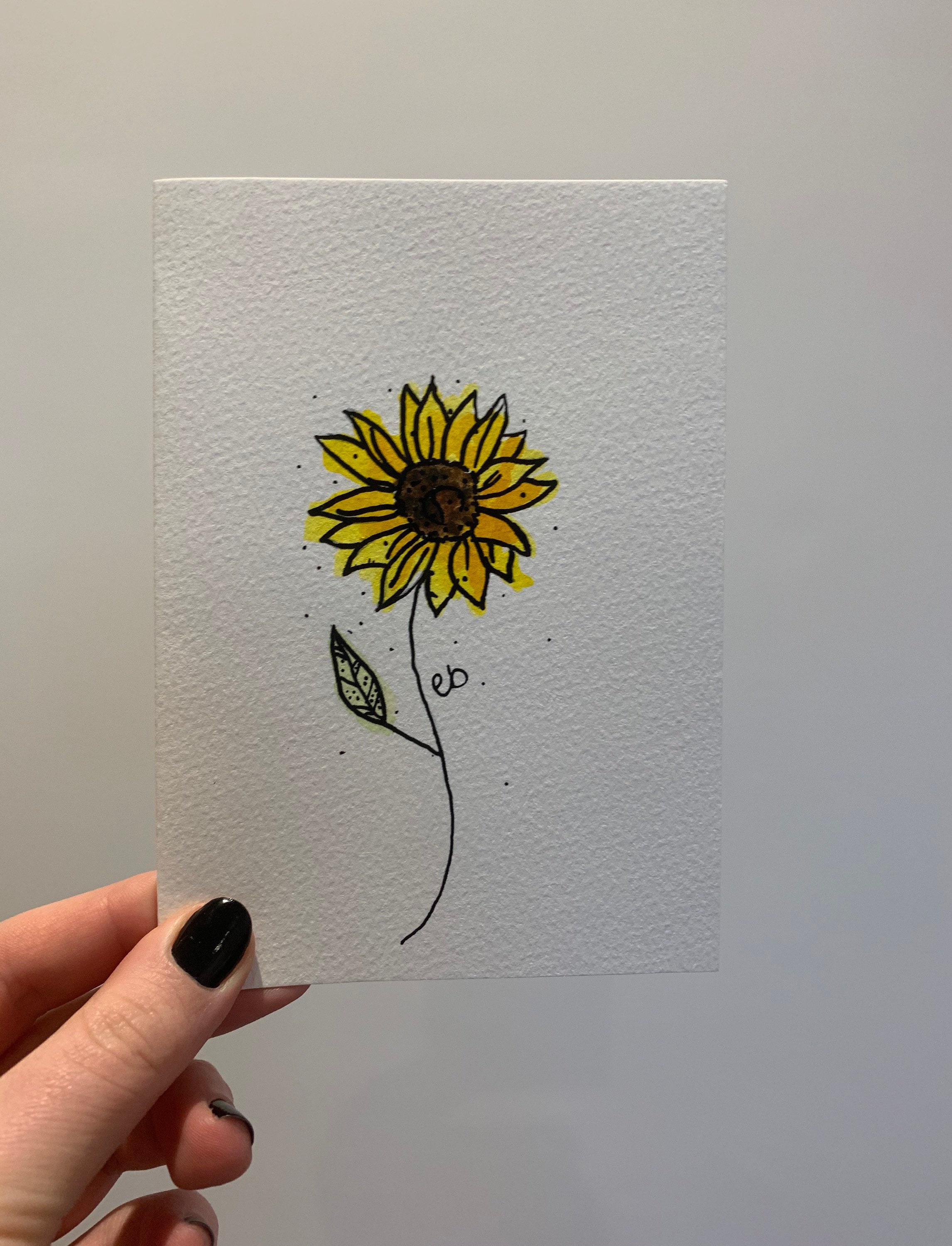 Sunflower Greeting Card - Etsy