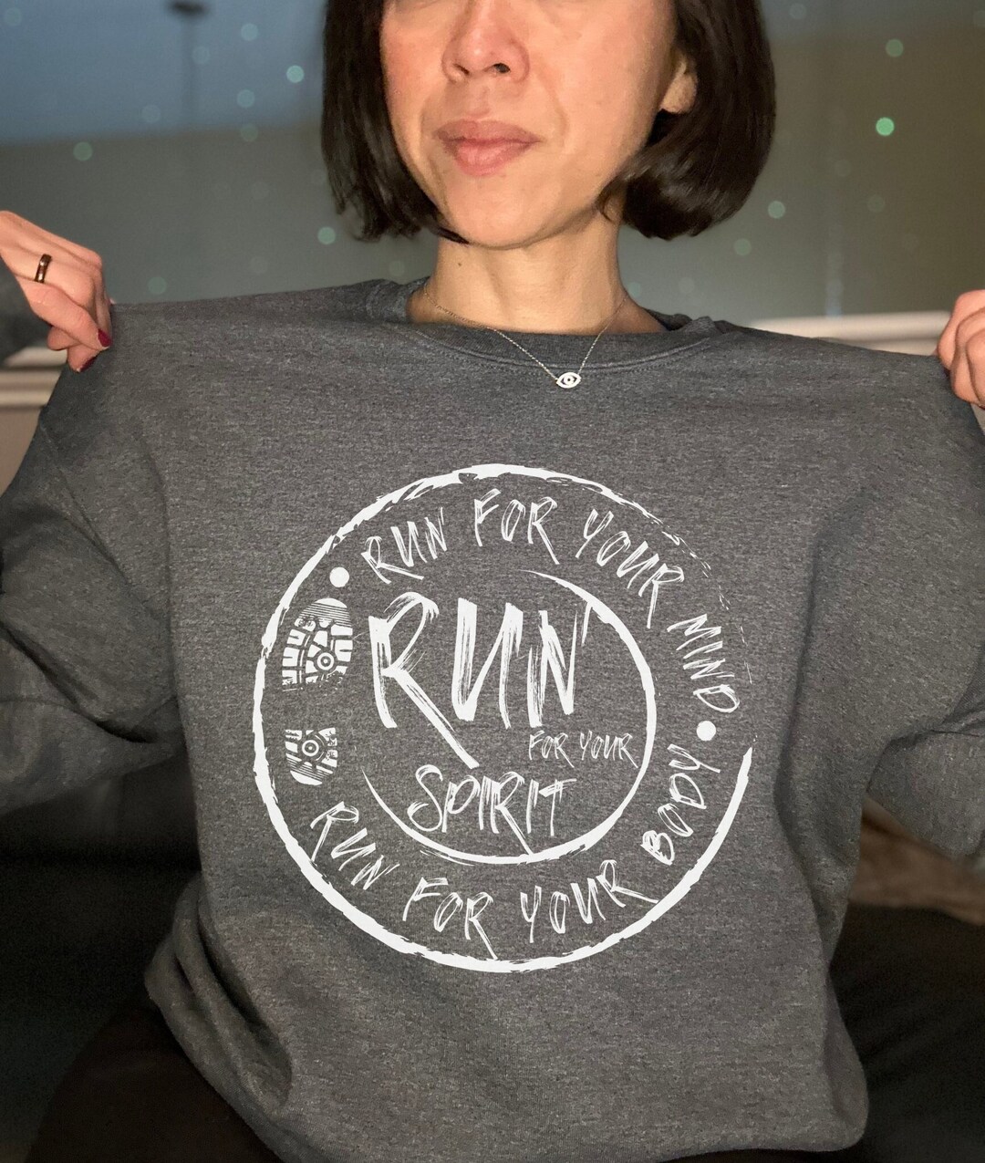 Running Hoodie Runner Moms Run Sweatshirt Running Crew Neck 5k ...