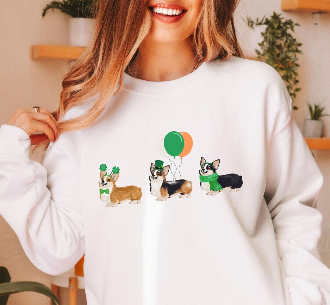 Corgi St. Patrick's Day Shirt, Corgi Leprechaun, Corgi Mama, Corgi Mom ...
