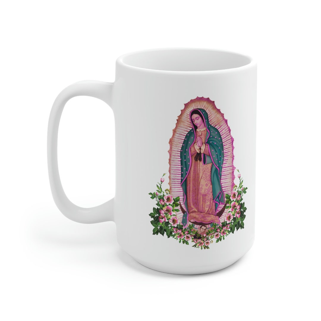 Rosary Coffee Cup, Our Lady Coffee Cup, Virgin Mary, Catholic Gift ...