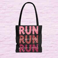 Ultrarunner Cotton Canvas Tote Bag | Trail Running Theme Tote | Novelty ...