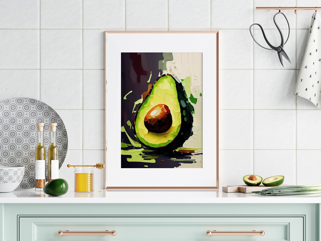 Digital Print Files Avocado Artwork Kitchen Wall Art Kitchen Decor ...