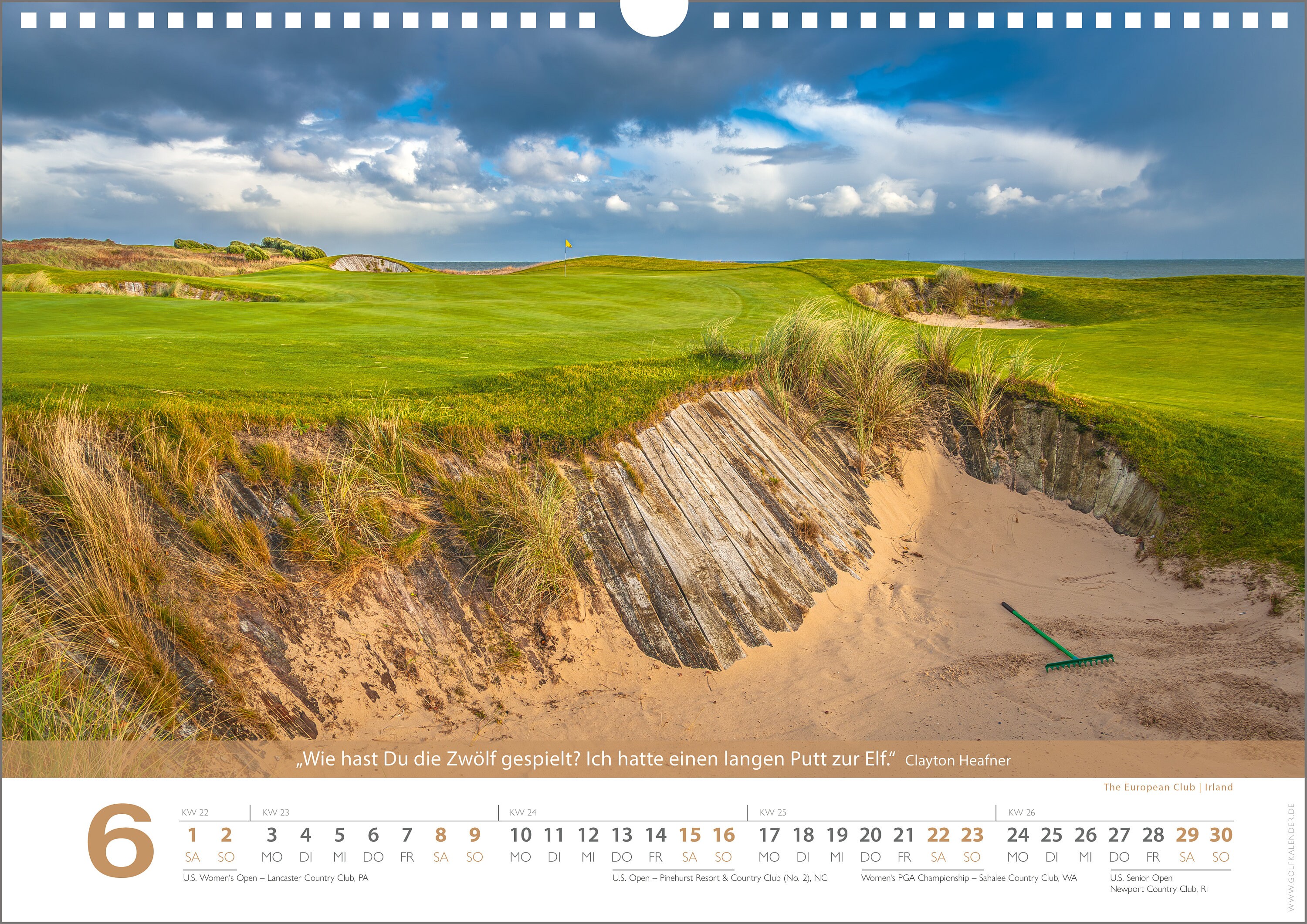 Golf Calendar 2024 Wall Calendar A3 With Golf Quotes - Etsy