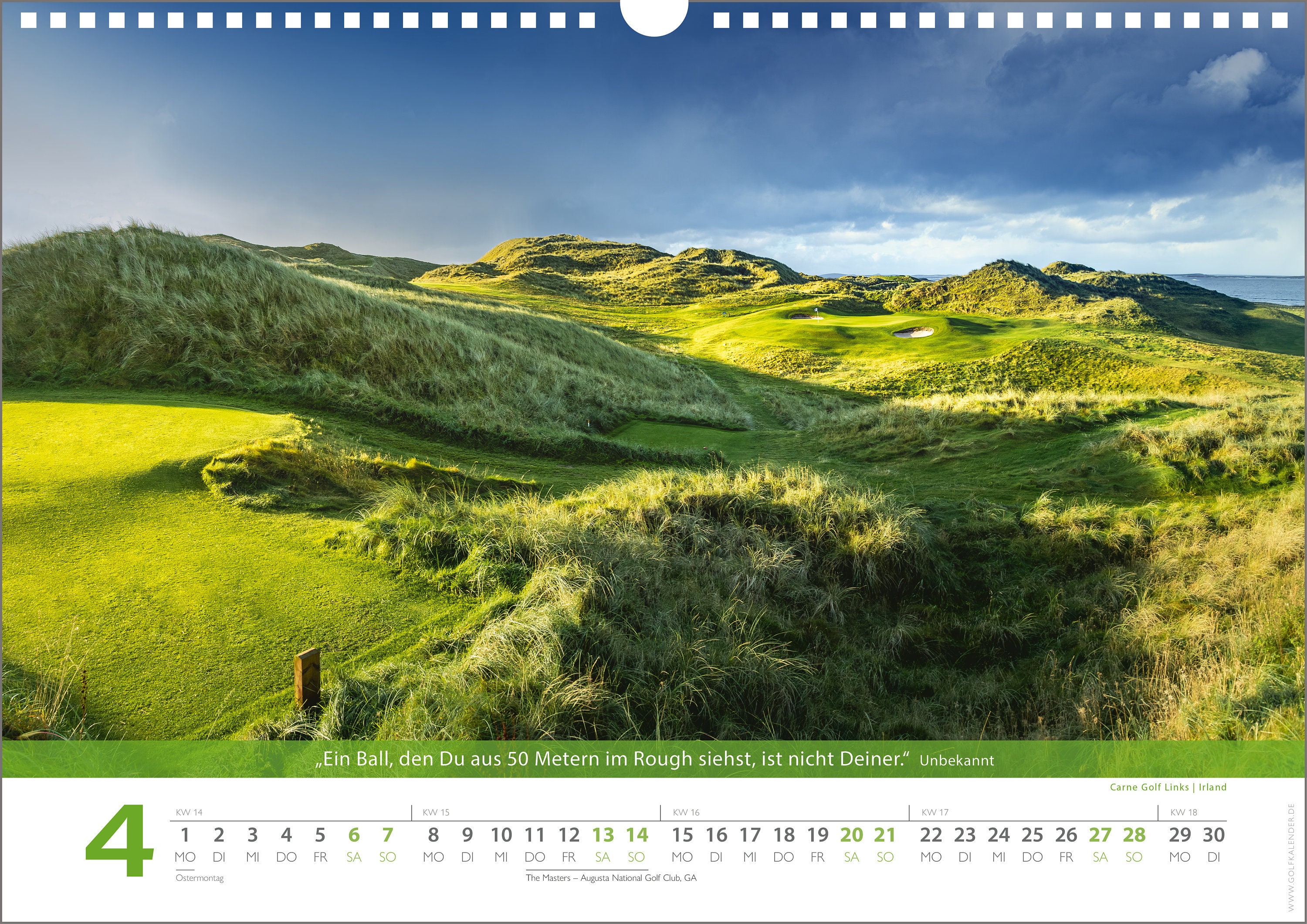 Golf Calendar 2024 Wall Calendar A3 With Golf Quotes - Etsy