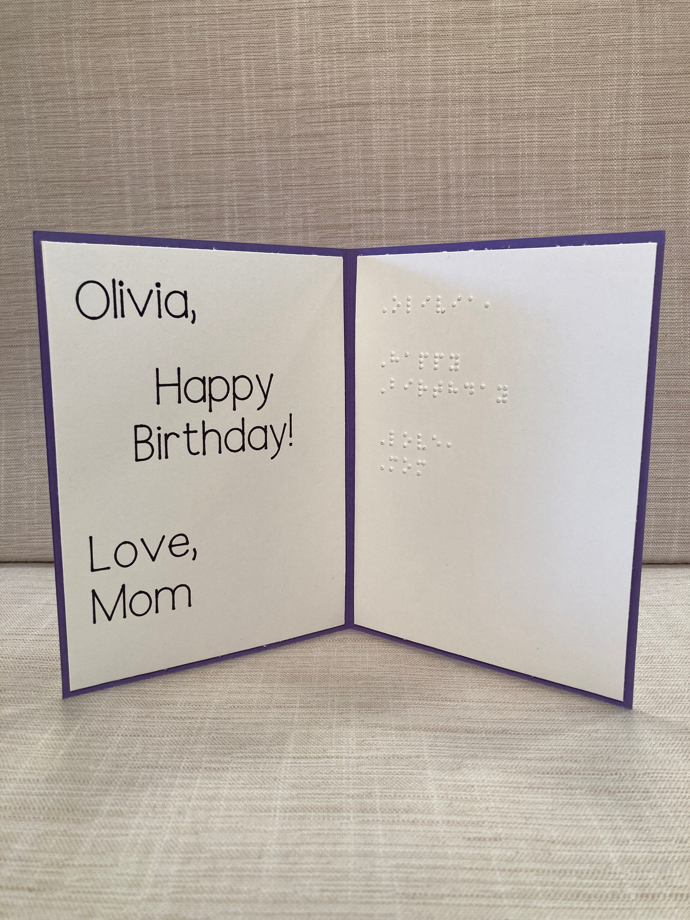 Flowers - Embroidered Braille Card - Etsy