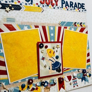 4th of July Parade/ Pre Made 12x12 Scrapbooking Page/ Premade Page ...