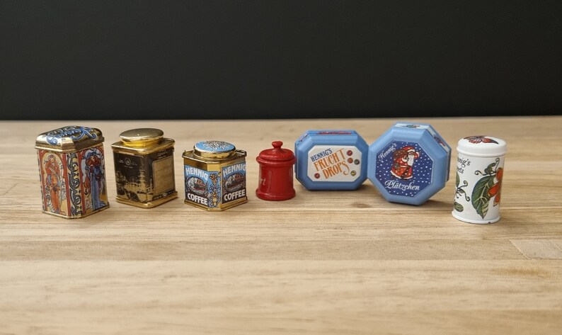 Miniature Complete Set of Tins Bodo Hennig Dolls House - Etsy Miniature Complete Set of Tins Bodo Hennig Dolls House - Etsy