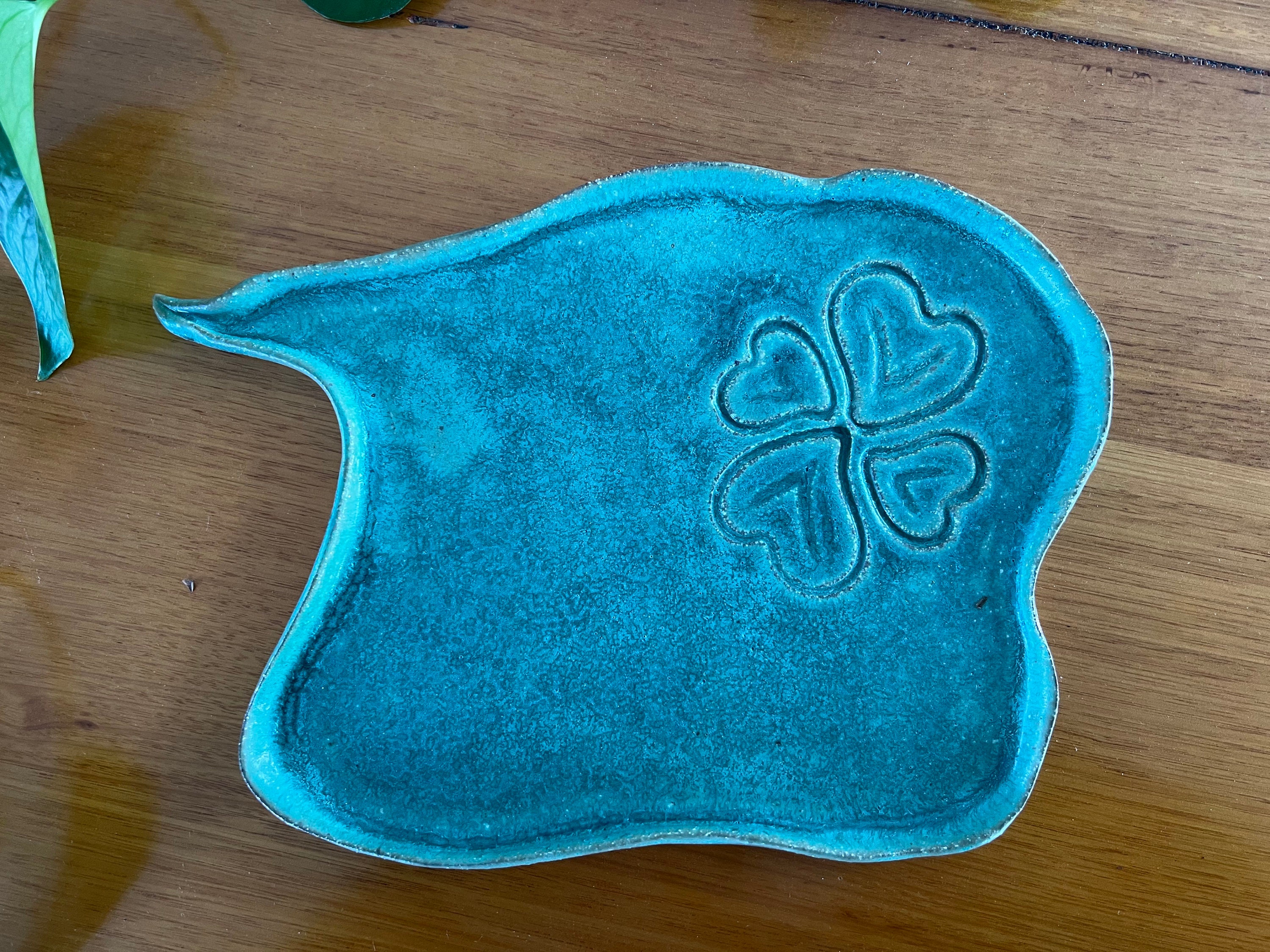 Handmade Ceramic Matching Freeform Plates Contemporary Green - Etsy