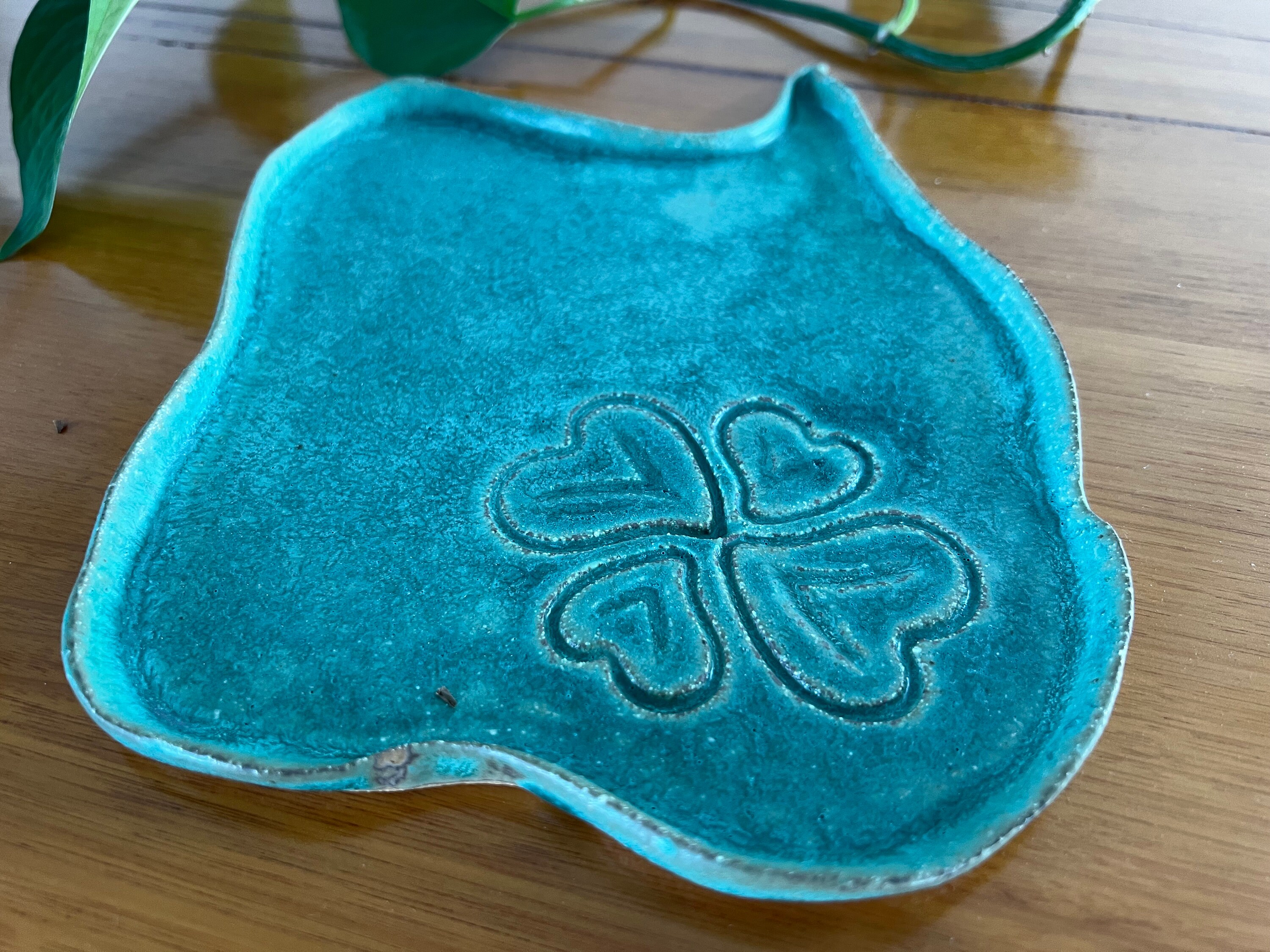 Handmade Ceramic Matching Freeform Plates Contemporary Green - Etsy