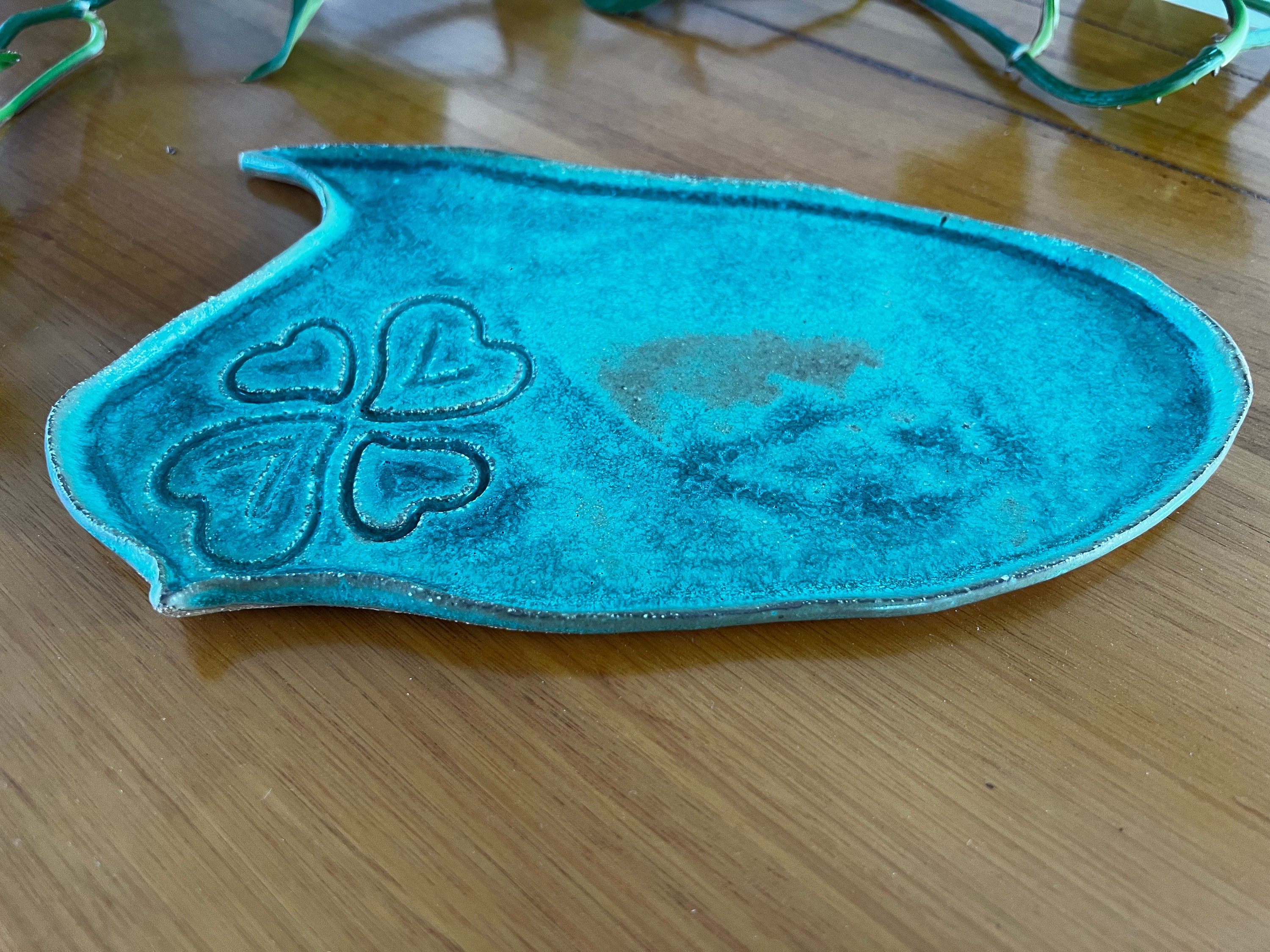 Handmade Ceramic Matching Freeform Plates Contemporary Green - Etsy