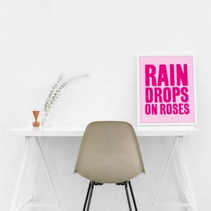 Raindrops on Roses Instant Digital Download Printable Pink Gallery Wall ...