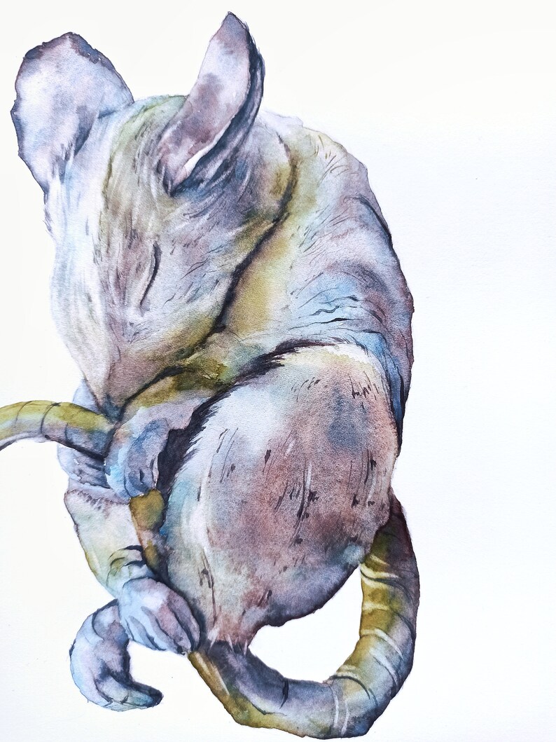 Original Watercolor Mouse Painting, Watercolor Animal Illustration, Pet ...