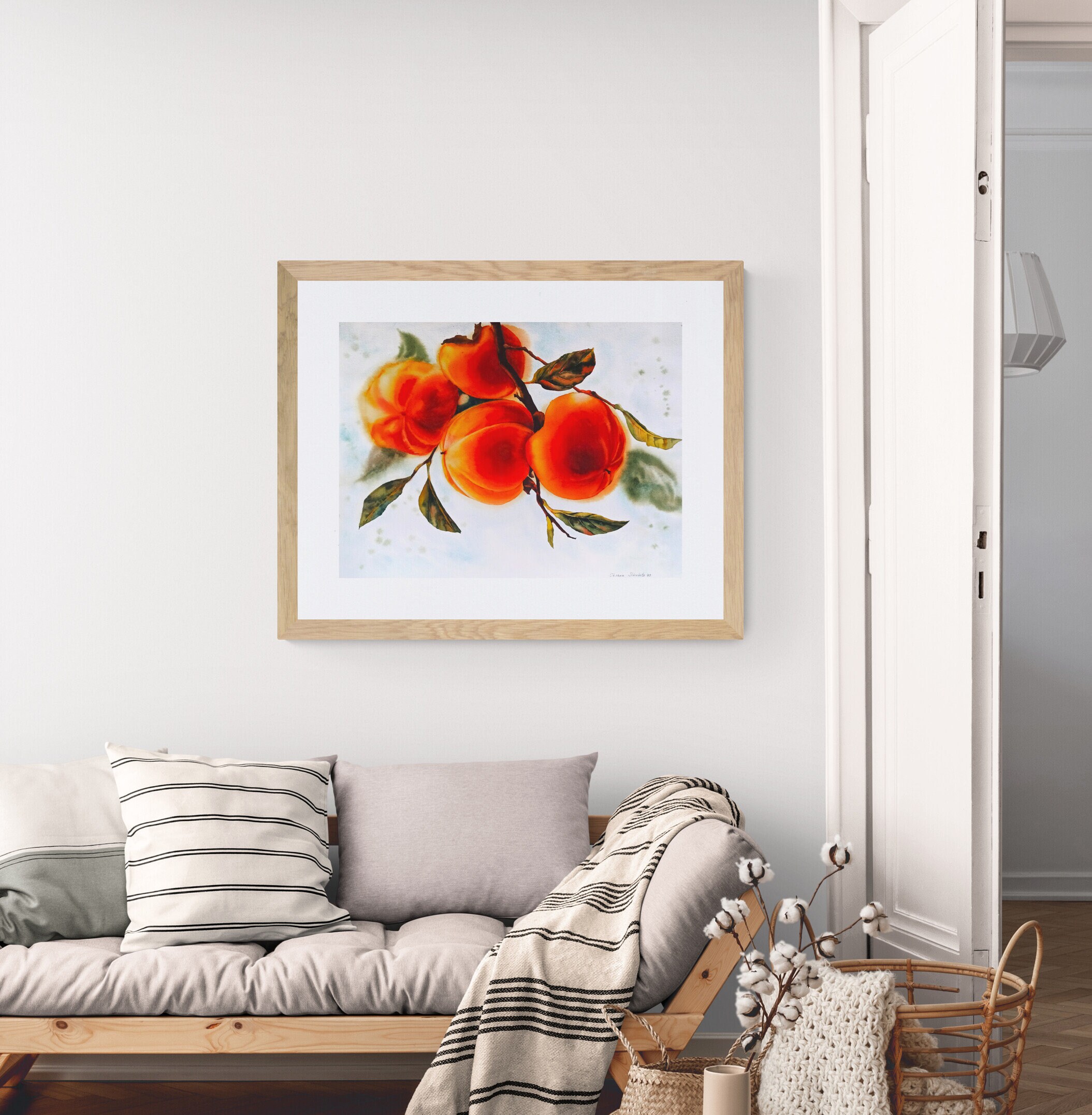 Custom Watercolor Fruits Painting, Realistic Watercolor, Custom Fruits ...