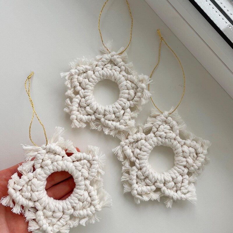 Macrame Christmas Ornament - Etsy