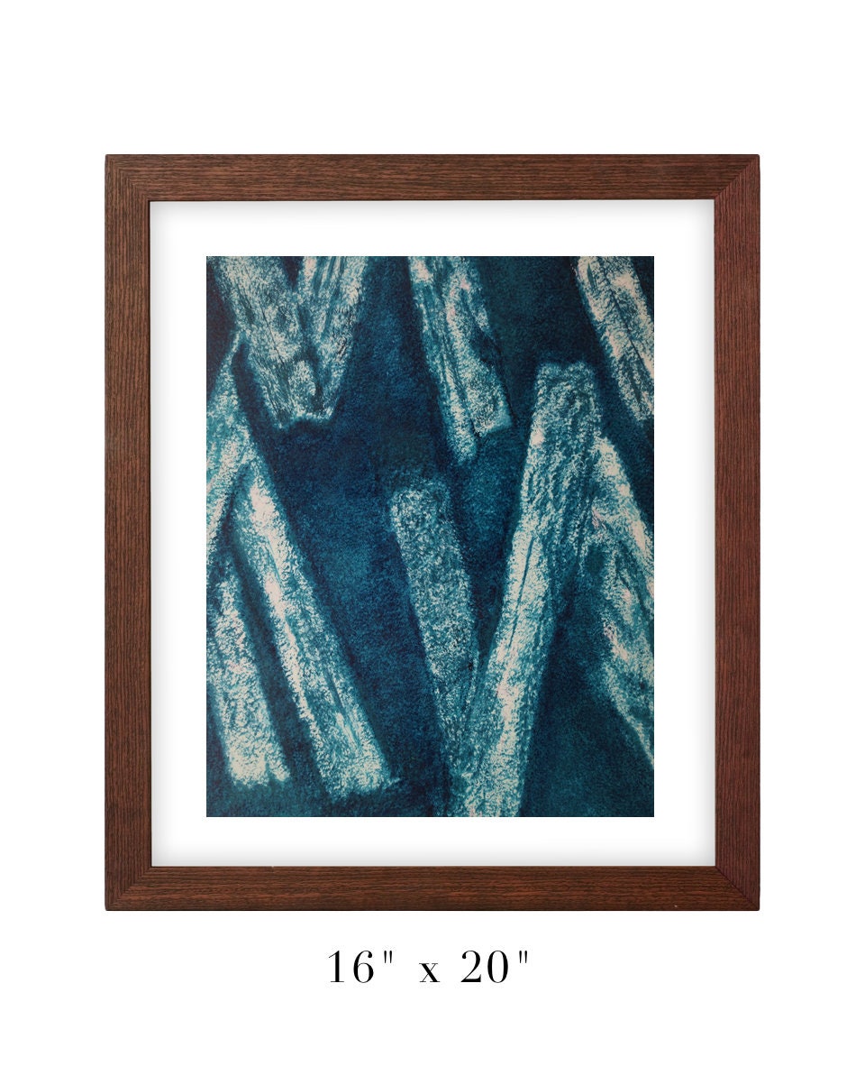 Tropical Tapa Cloth Wall Art Print, Tapa Indigo - Etsy