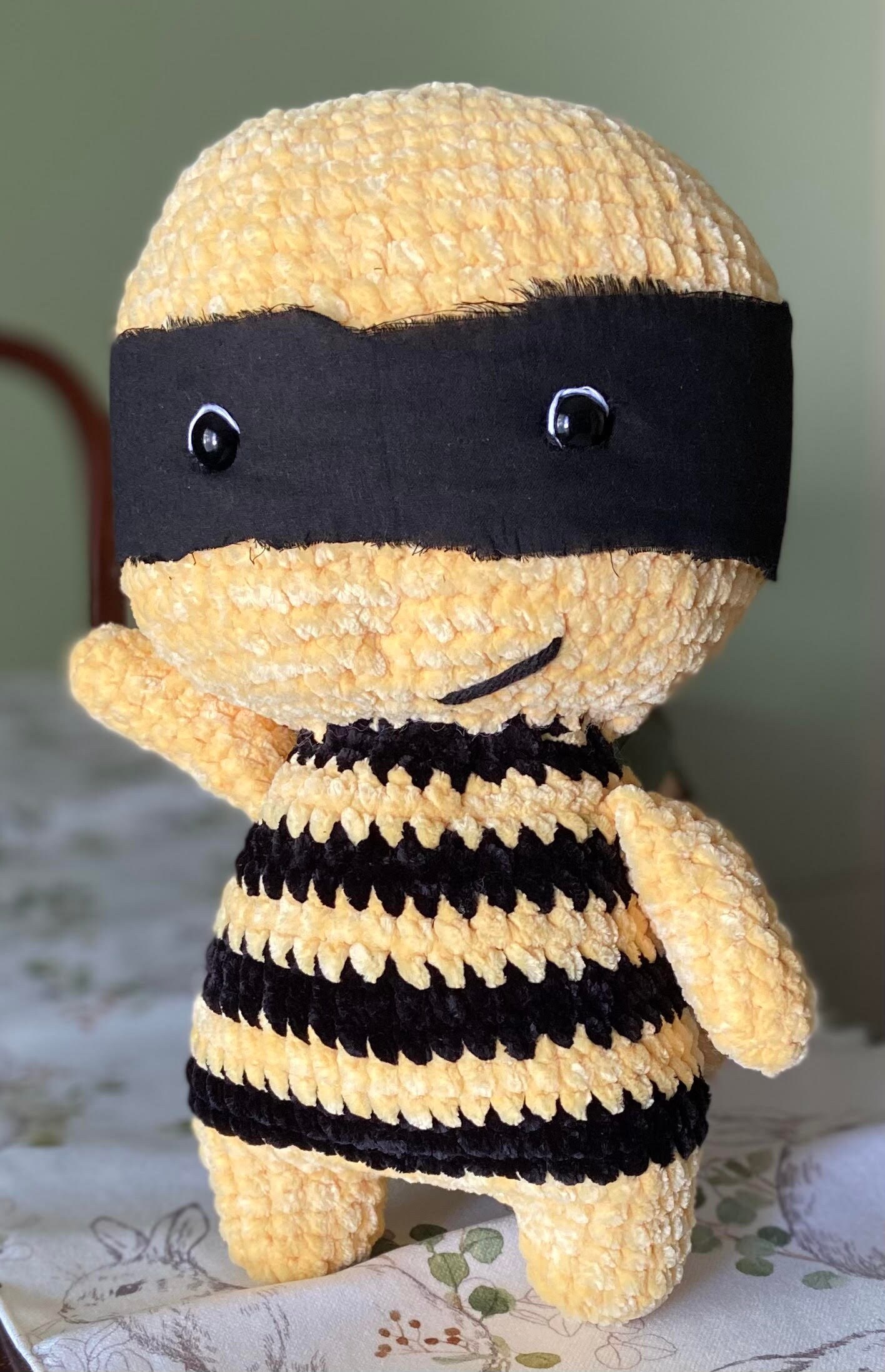 Crochet Ninja Bee Crochet Animal Ninja Stuffie Amigurumi - Etsy