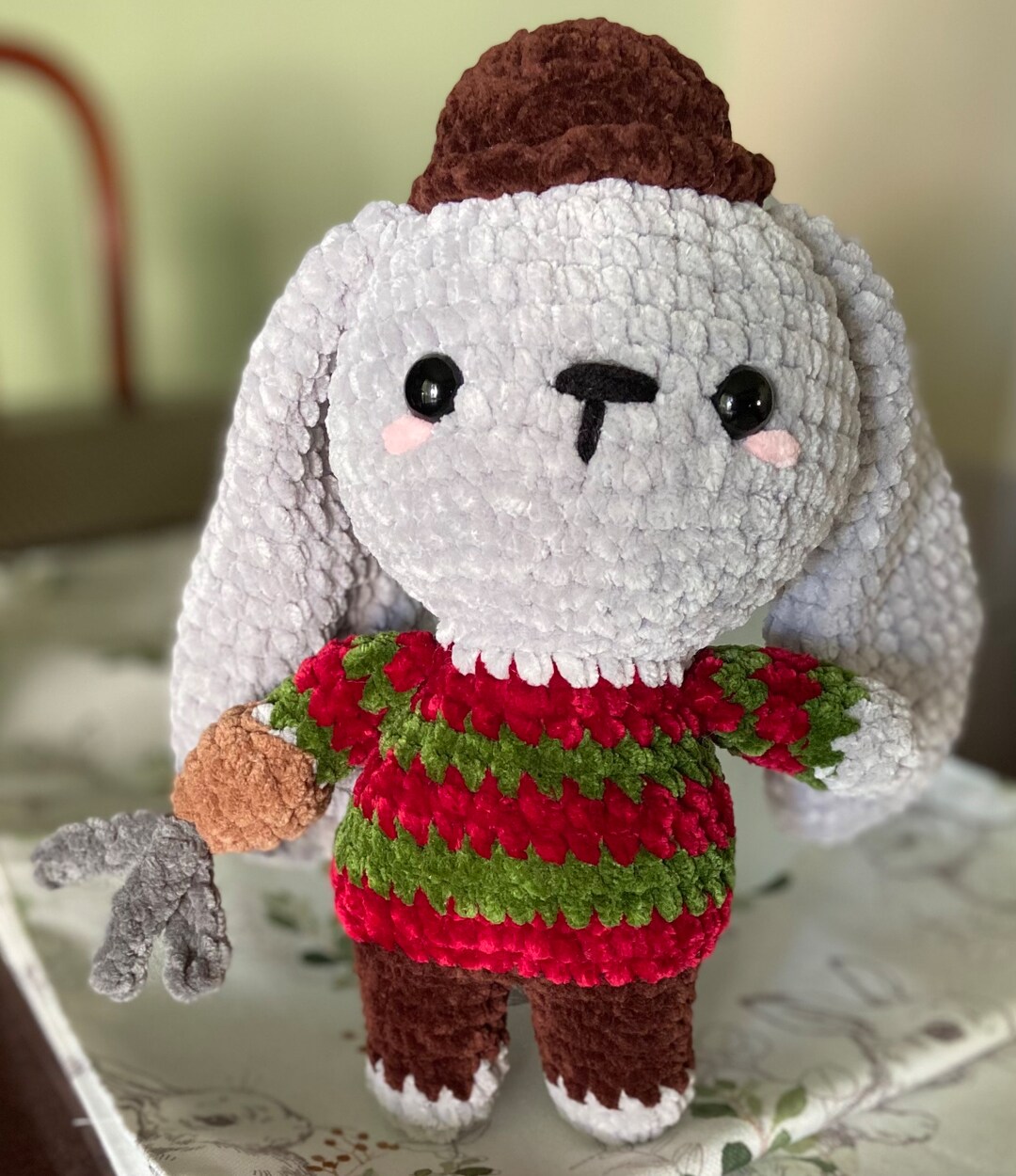 Crochet freddy Kruger Bunny, Crochet Animal, Bunny, Amigurumi, Horror ...