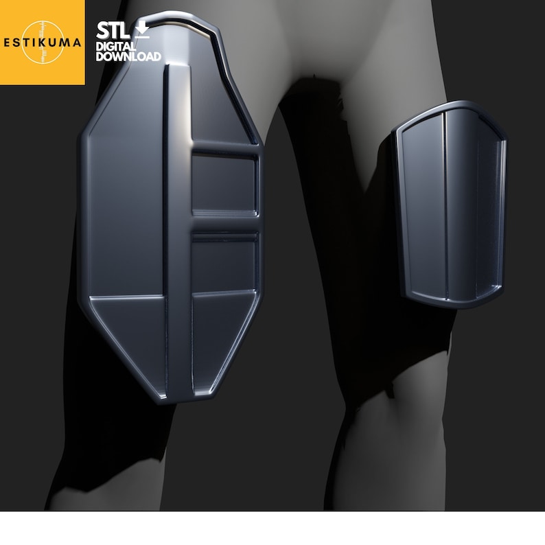 The Mandalorian Thigh Plate Armour 3D Model STL digital - Etsy