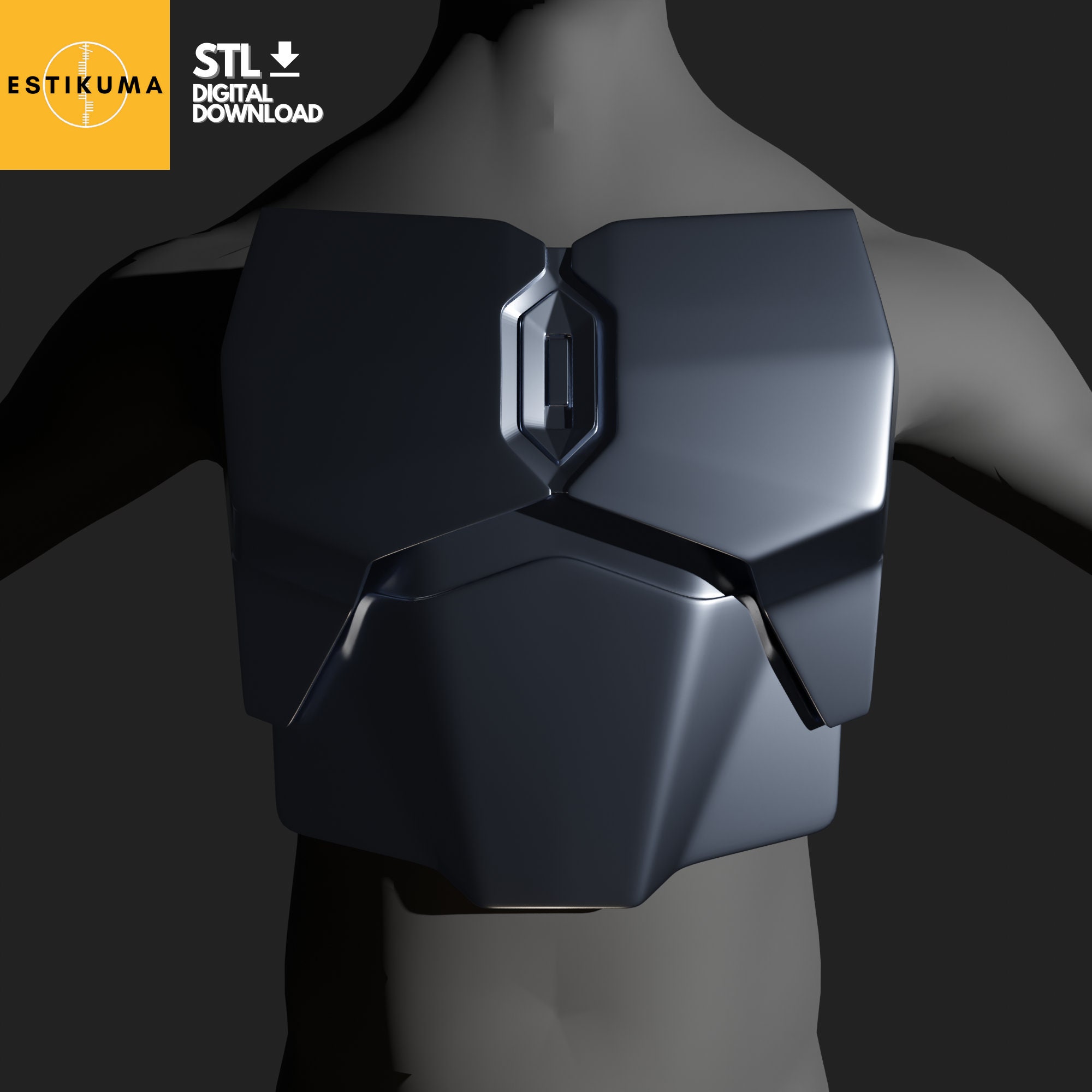 The Mandalorian Chest Plate Armour 3D Model STL digital Download - Etsy