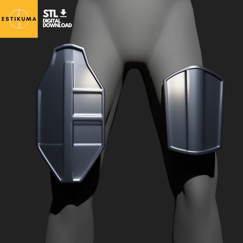 The Mandalorian Thigh Plate Armour 3D Model STL digital - Etsy